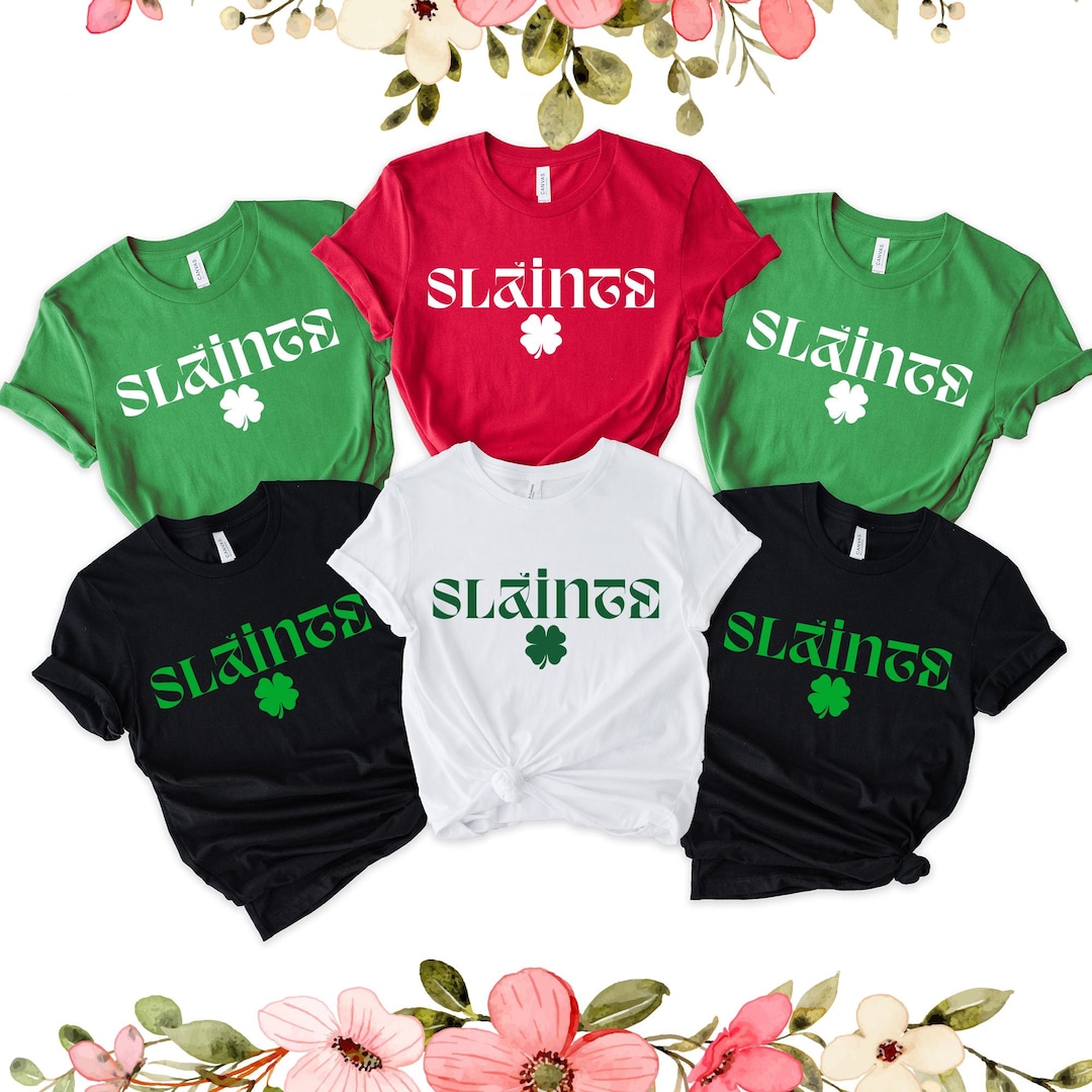 Sláinte Shamrock Family Shirts: Irish Christmas Matching Pajama Top - Etsy