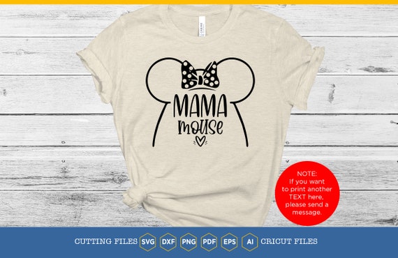 Mama Mouse SVG Mouse Love Svg Vacation Svg Cut File for | Etsy