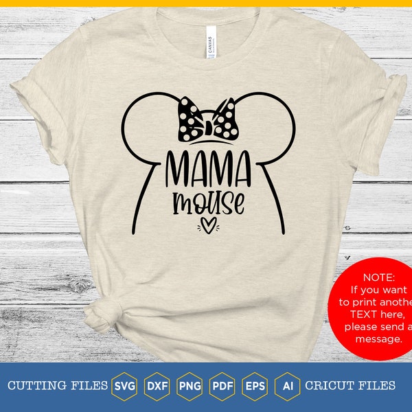Mama Mouse Svg - Etsy