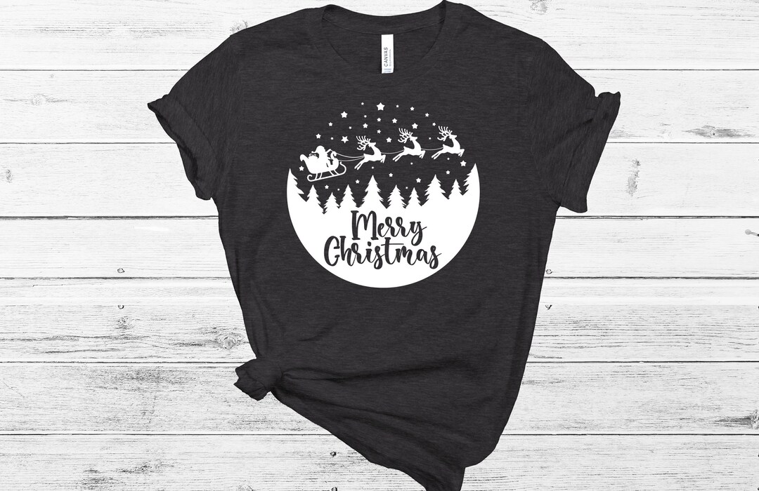 Merry Christmas SVG | Christmas Deer Winter Scene | Christmas Night SVG ...