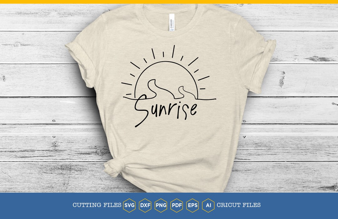 Sunrise Svg | Wave Svg | Sunset Svg | Beach Svg | Sun and Wave Svg ...