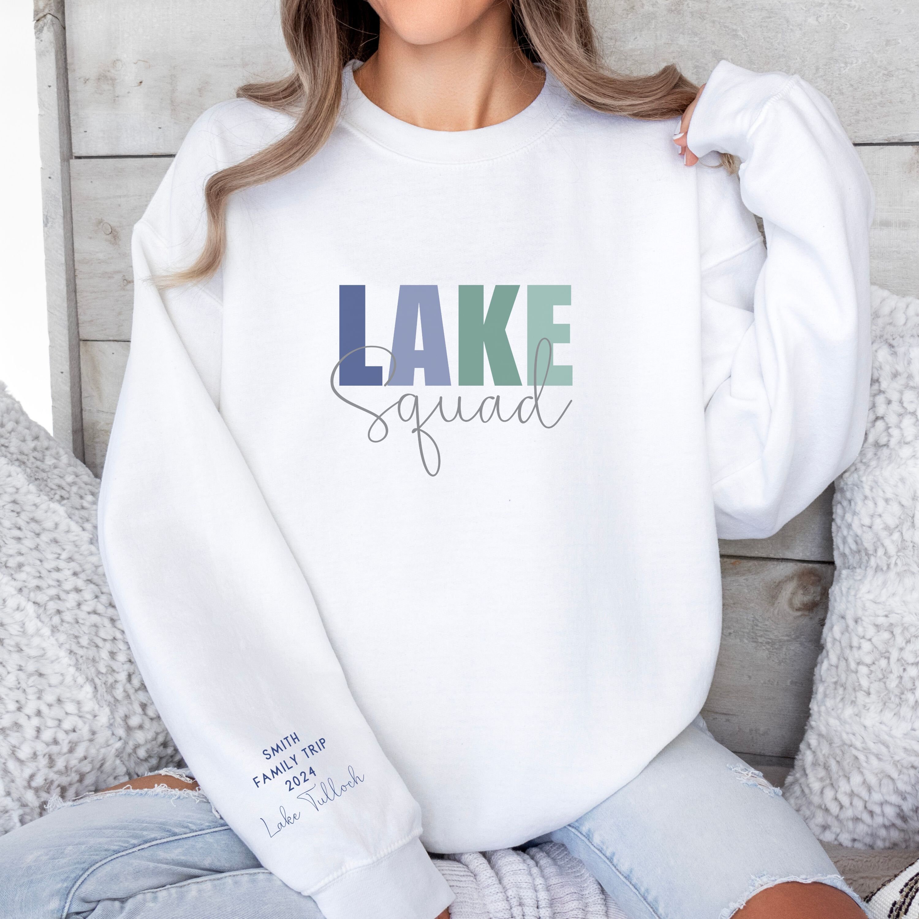 Custom Lake Sweatshirt for Lake Vacation Crewneck Sweatshirt ...