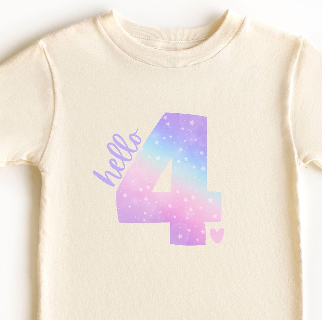 Four Year Old Girl Birthday Shirt for 4 Year Old Sparkle Birthday Party ...