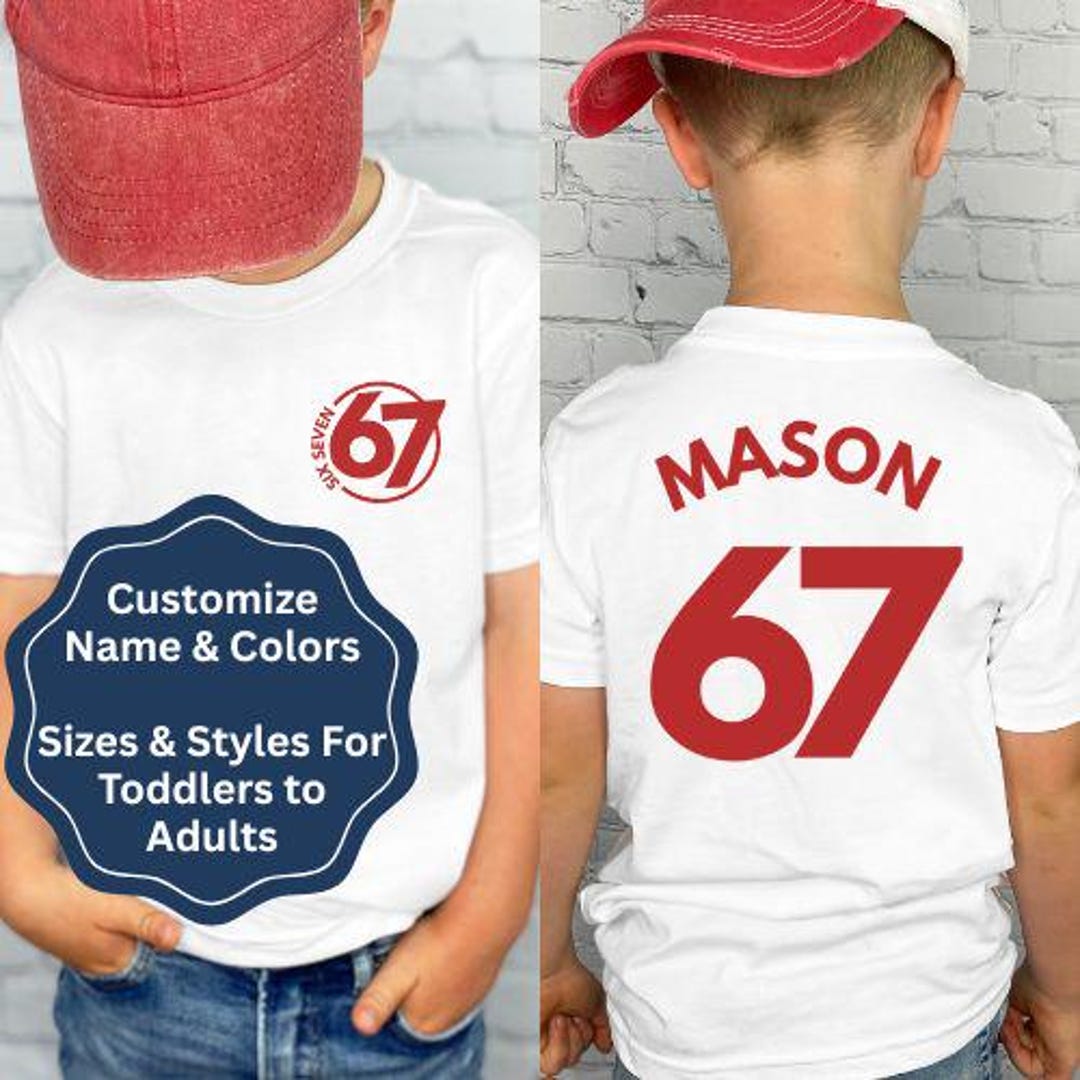 67 Shirt Funny Youth Sweatshirt Six Seven Teacher Tshirt Custom Name ...