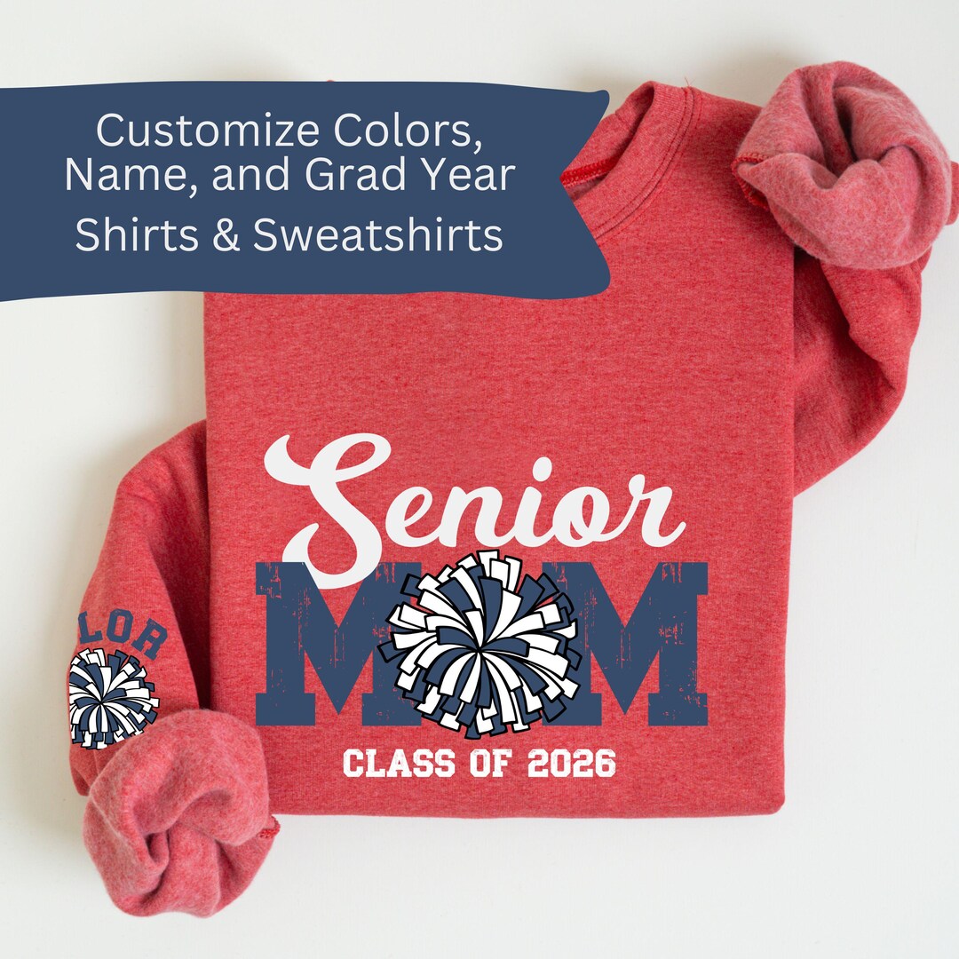 Senior Cheer Mom Shirt for Last High School Cheerleading Season Senior ...