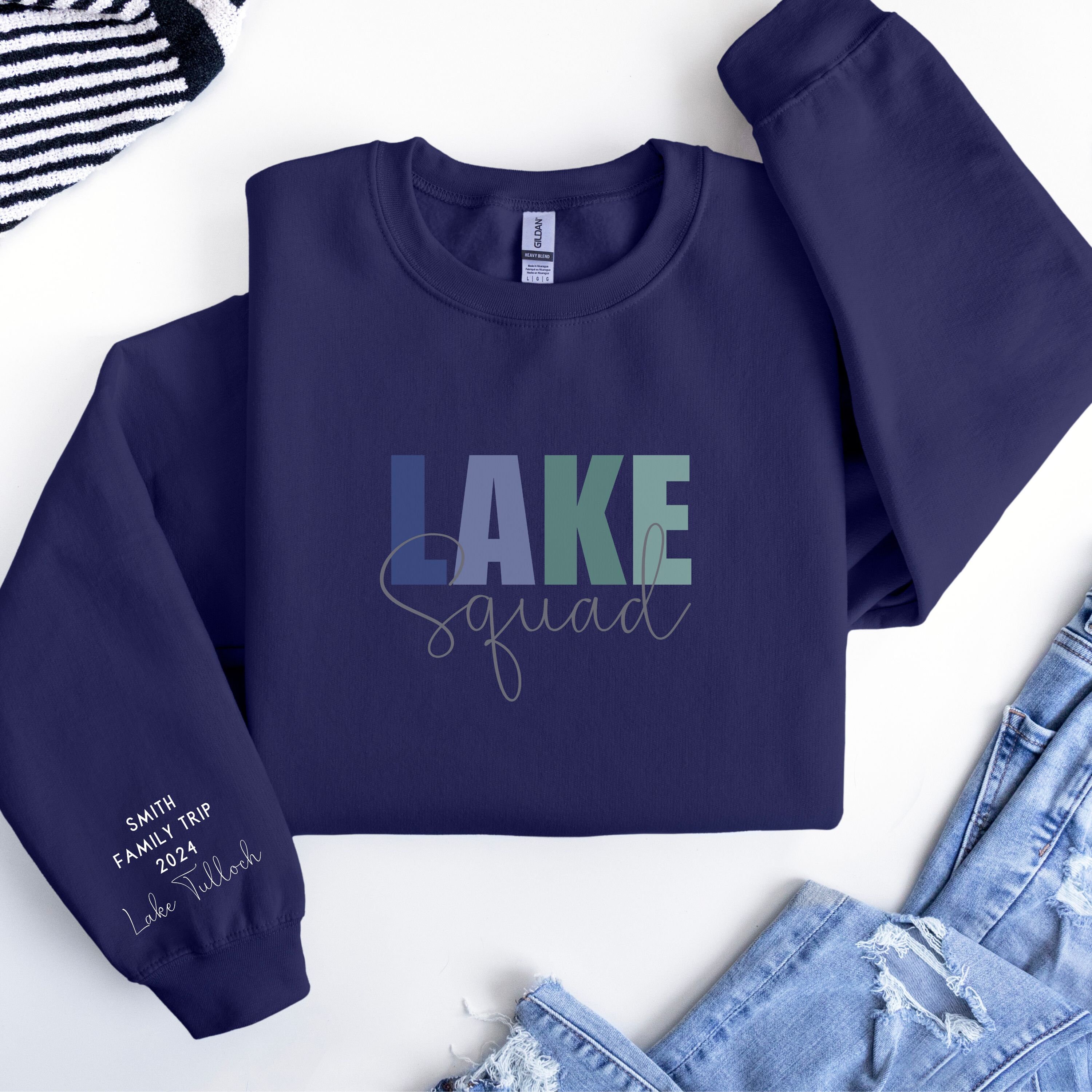 Custom Lake Sweatshirt for Lake Vacation Crewneck Sweatshirt ...