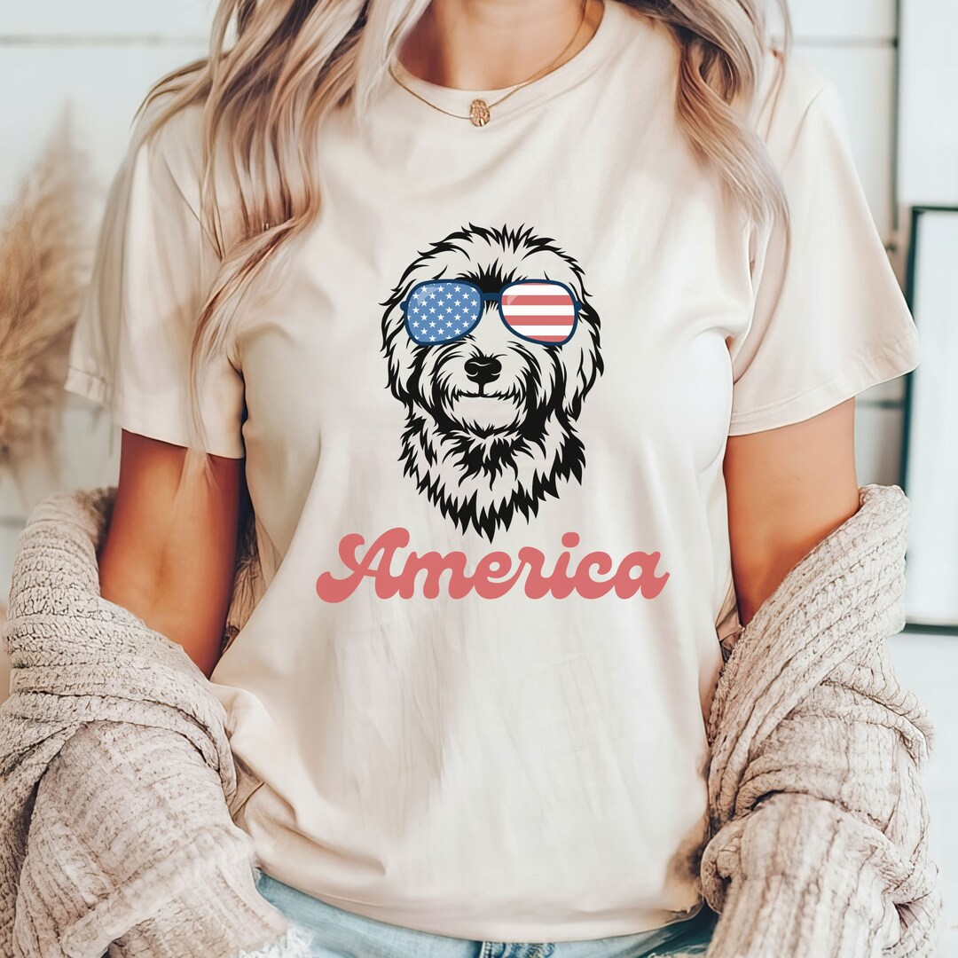 Goldendoodle Fourth of July Shirt for Golden Doodle Lover Pet Owner 4th ...