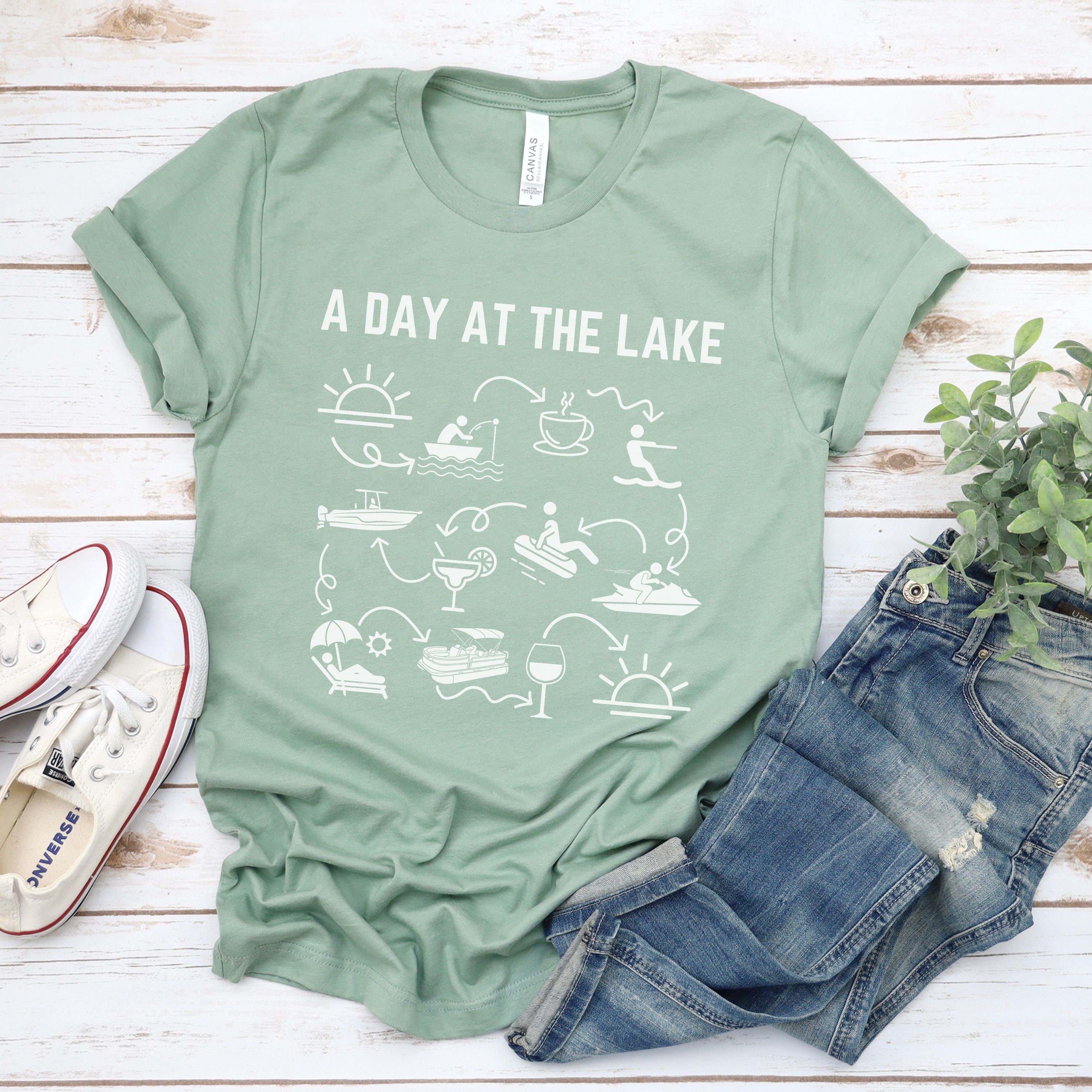 Lake Shirt for Adult A Day at the Lake Funny Lake Tshirt for Lake House ...
