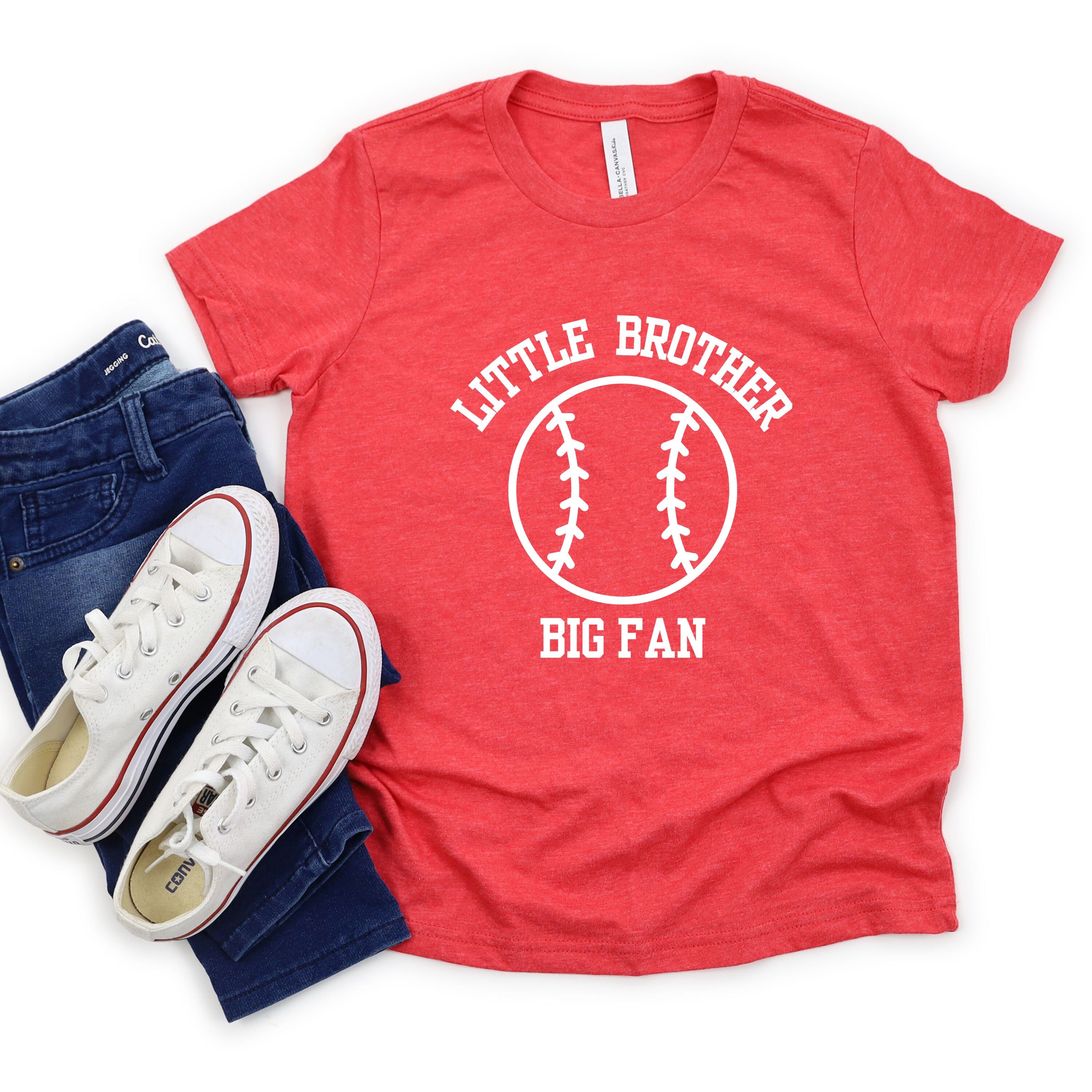 Custom Baseball Brother Shirt for Little Brother Big Fan Personalized ...