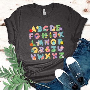 Alphabet Shirt for Teacher Back to School ABC Shirt for Preschool ...