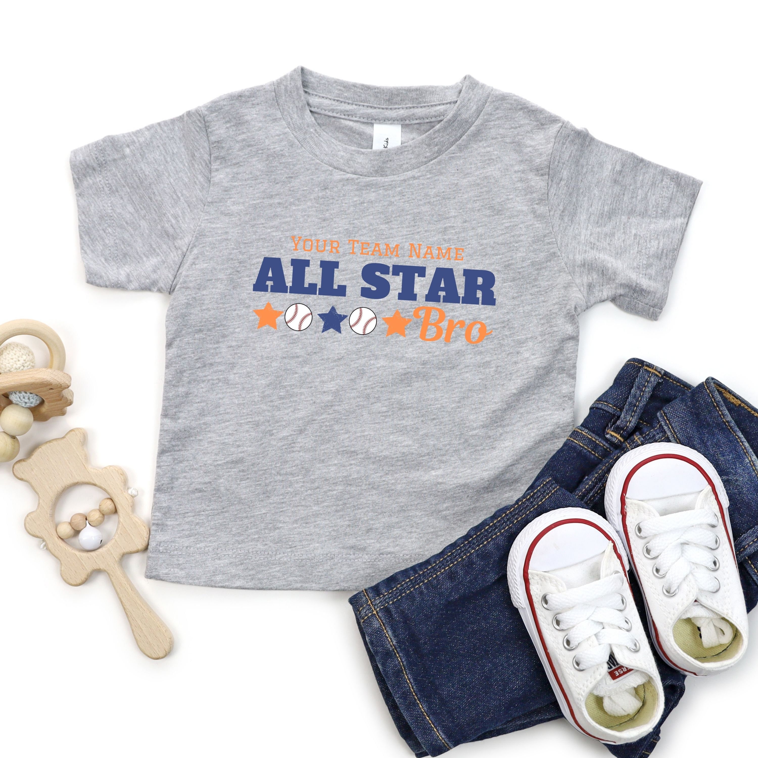 Custom All Star Baseball Team Shirt for Family Personalized All Star ...