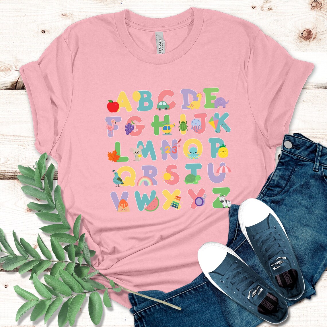 Alphabet Shirt for Teacher Back to School ABC Shirt for Preschool ...