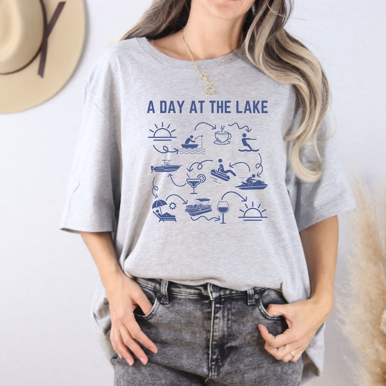 Lake Shirt for Adult A Day at the Lake Funny Lake Tshirt for Lake House ...