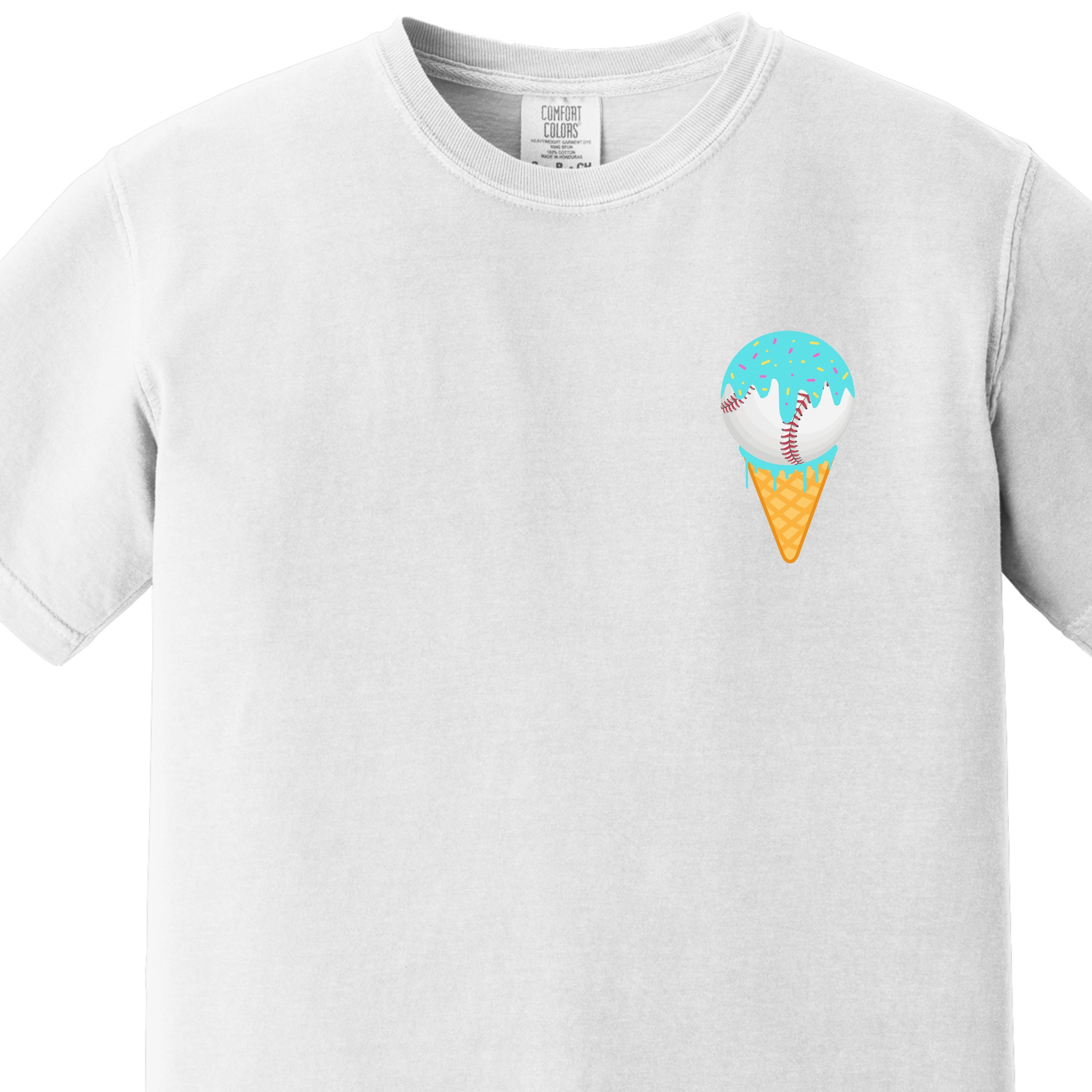 Baseball Ice Cream Shirt for Youth & Adults Baseball Drip Tshirt for ...