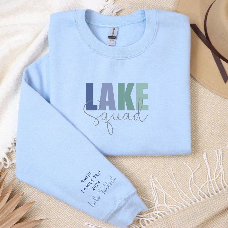 Custom Lake Sweatshirt for Lake Vacation Crewneck Sweatshirt ...