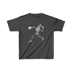Baseball Skeleton Halloween Shirt for Boys Fall Baseball Tee Skeleton ...