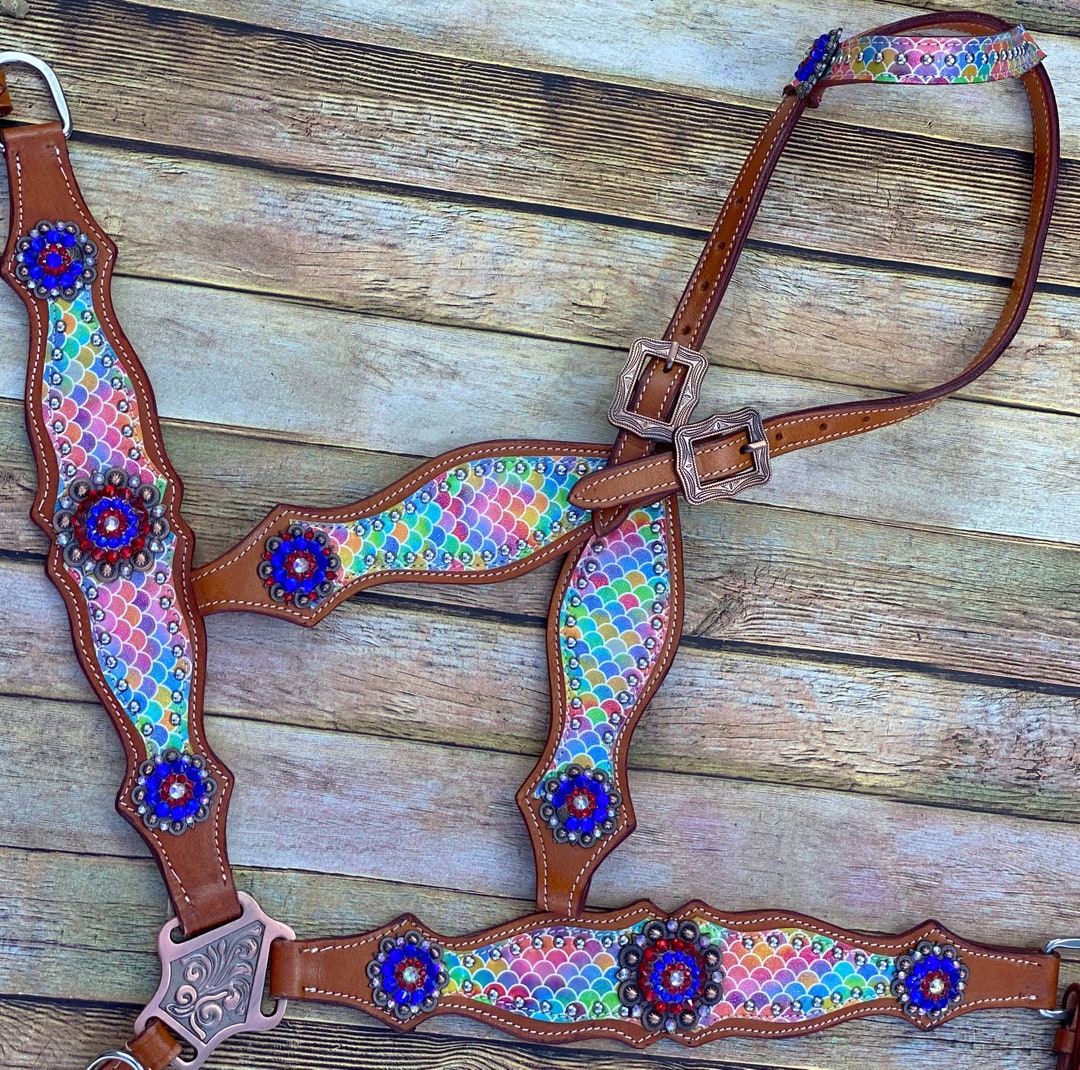 Rainbow Mermaid Cob Size Tack Set - Etsy