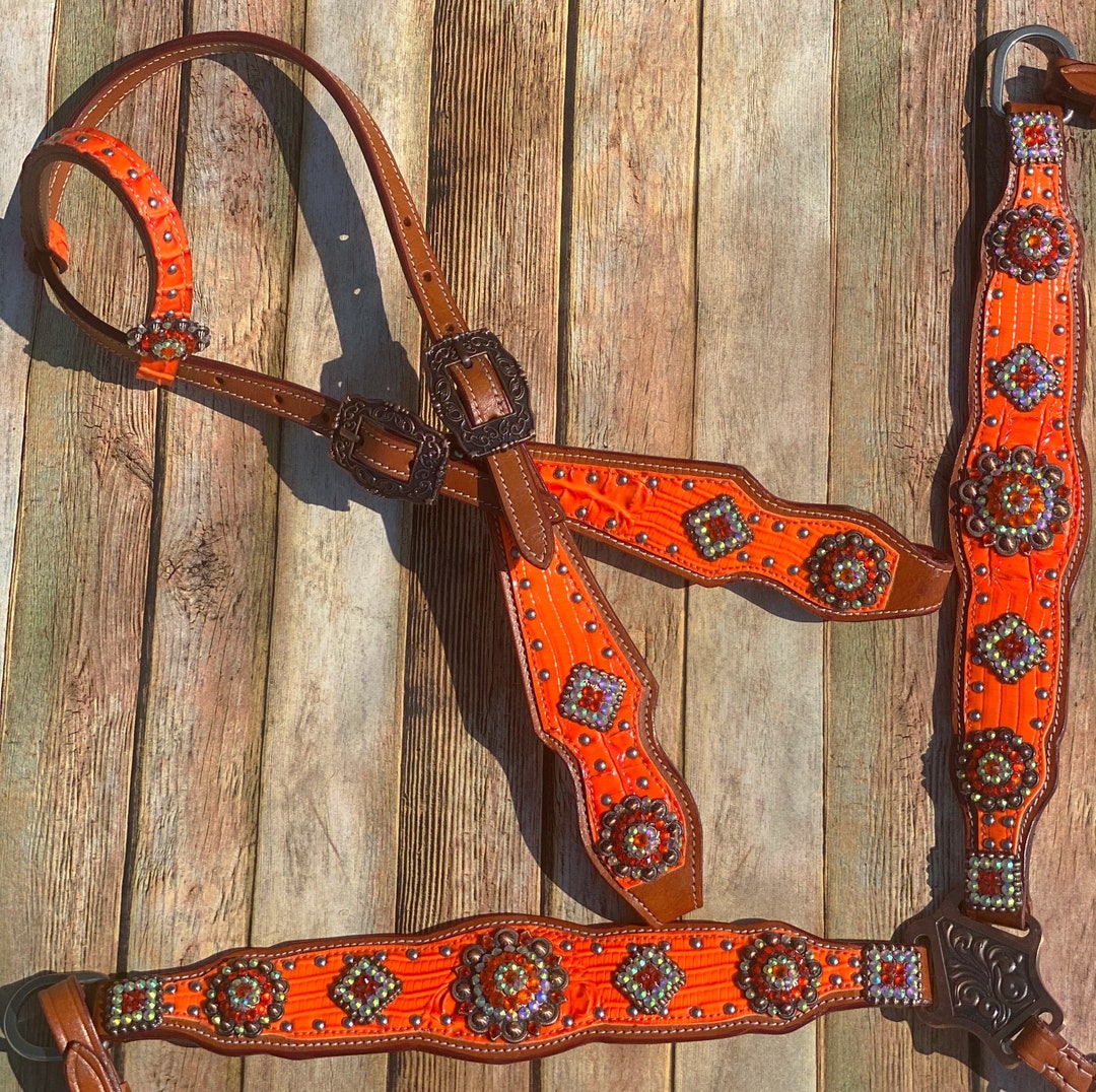 Orange Gator Cob Size Tack Set - Etsy