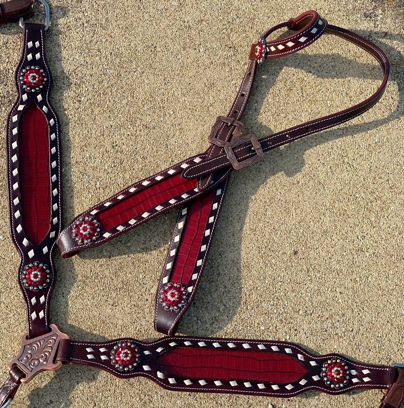 Red Gator Inlay Tack Set - Etsy