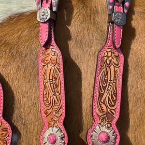 Pink Tooled Tack Set - Etsy
