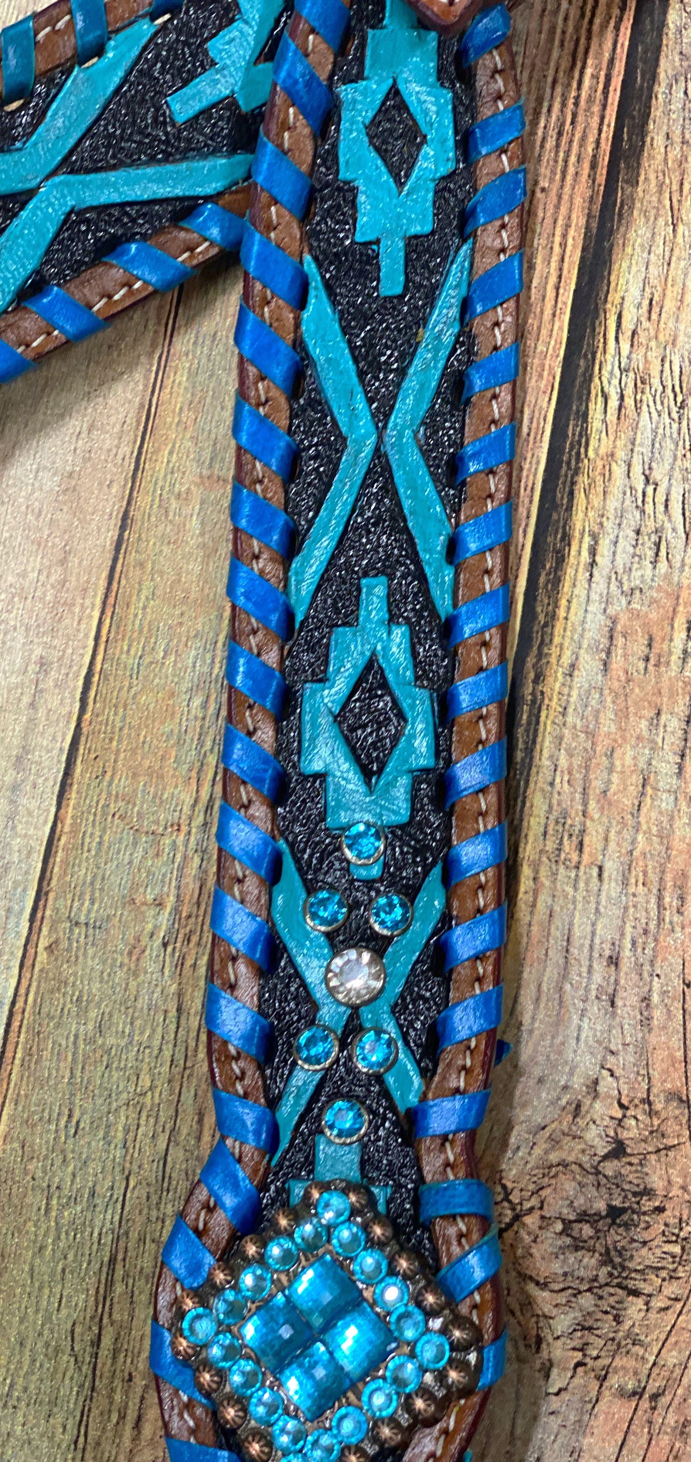 Turquoise Criss Cross Tack Set - Etsy