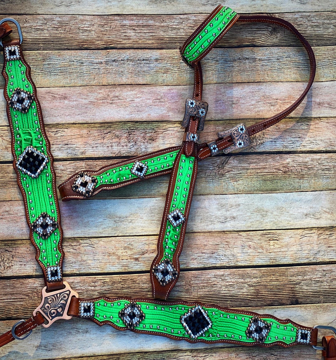 Lime Green Cob Size Tack Set - Etsy