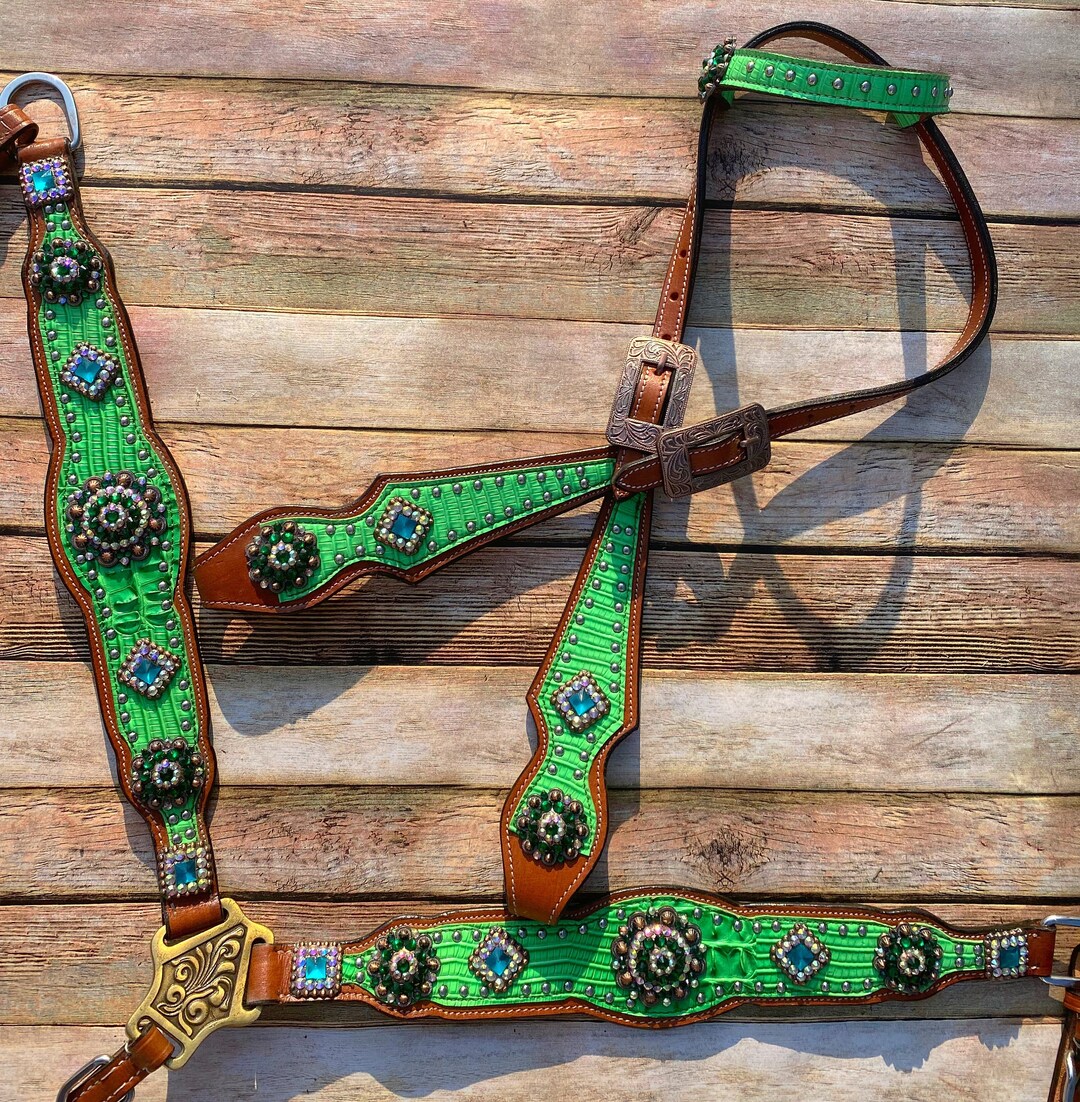 Lime Green Cob Size Tack Set - Etsy