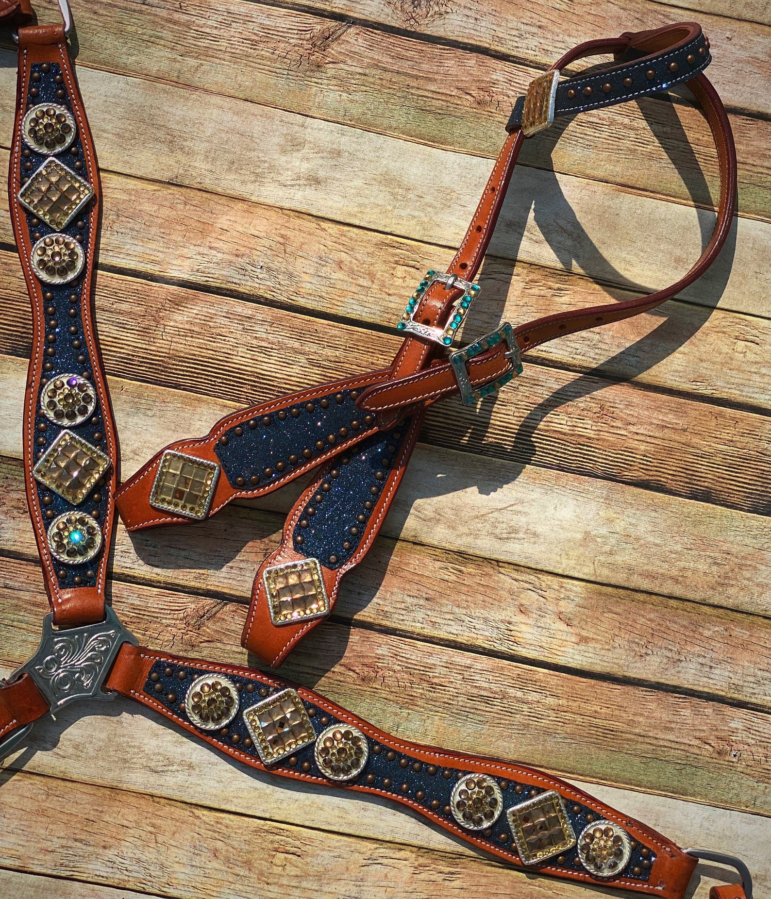 Navy Blue Glitter Tack Set - Etsy