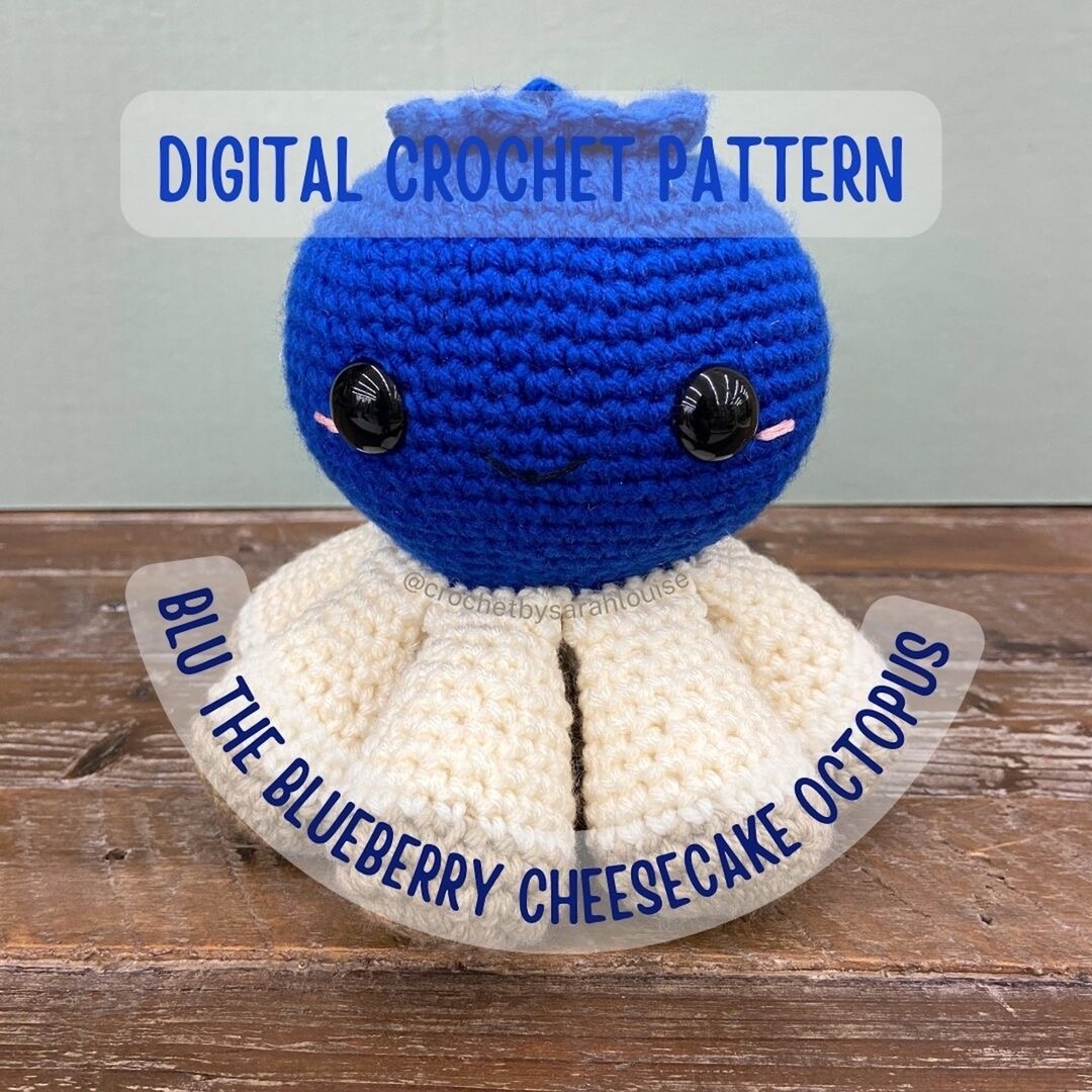 PDF PATTERN ONLY, Blu the Blueberry Cheesecake Octopus, Amigurumi ...