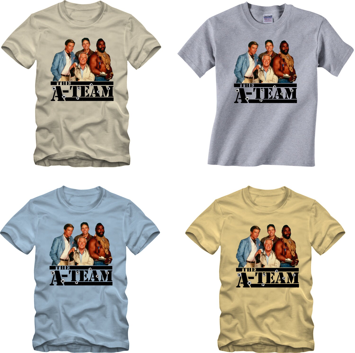 A-TEAM Charachters T-shirt Adult Sizes Fun 80s Tv Mr T - Etsy