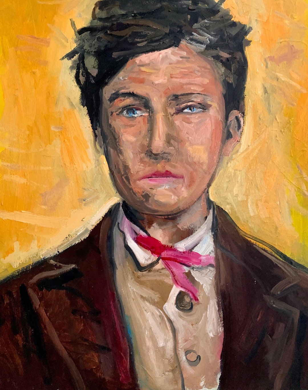 Arthur Rimbaud - Original Oil Painting on Stretched Canvas - Etsy