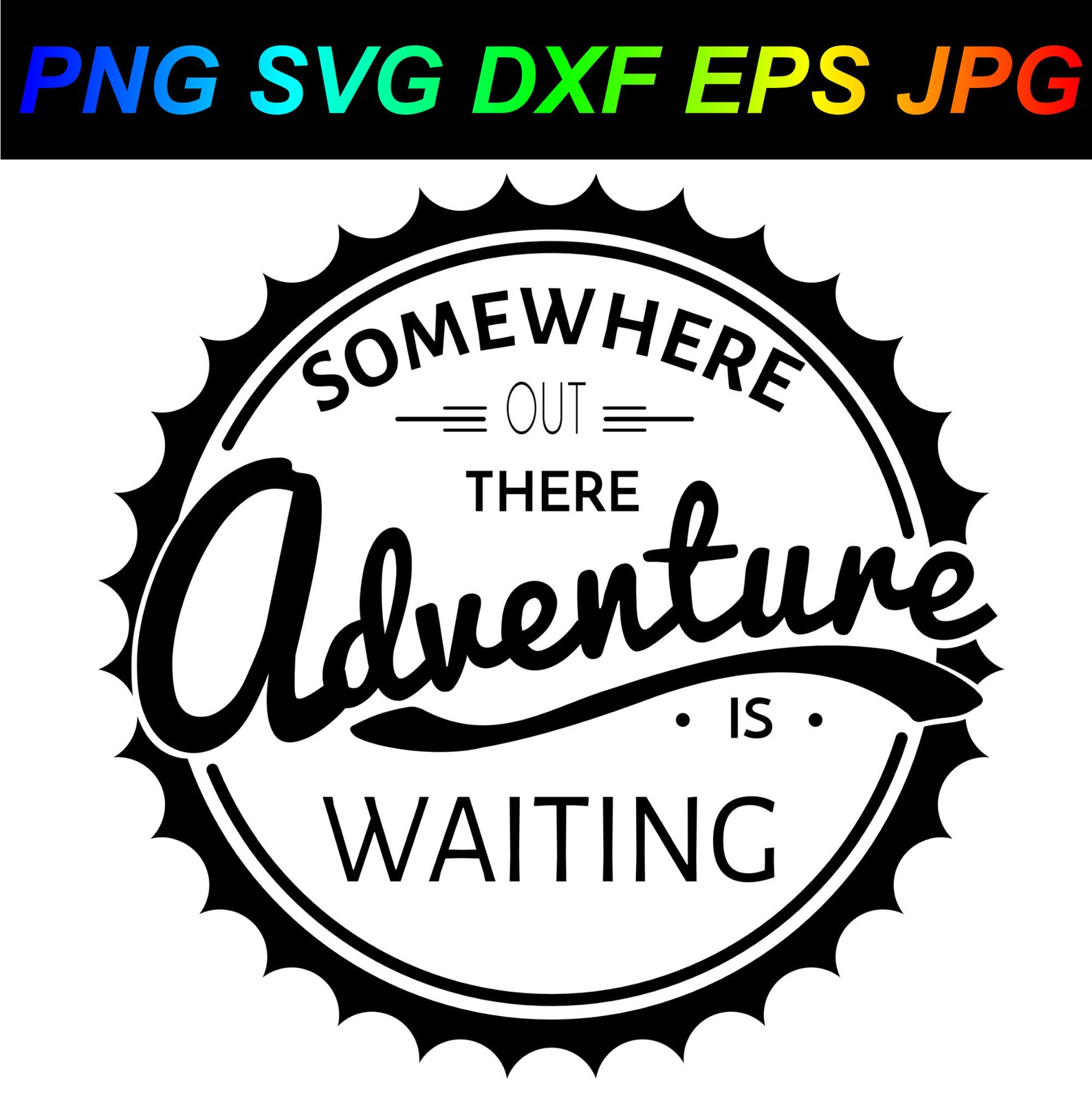 Somewhere Out There Adventure is Waiting PNG SVG DXF Eps Jpg - Etsy UK