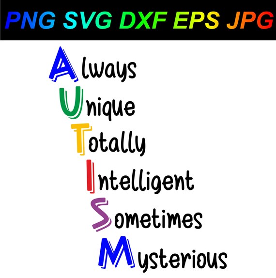 Autism always unique totally intelligent sometimes - Etsy