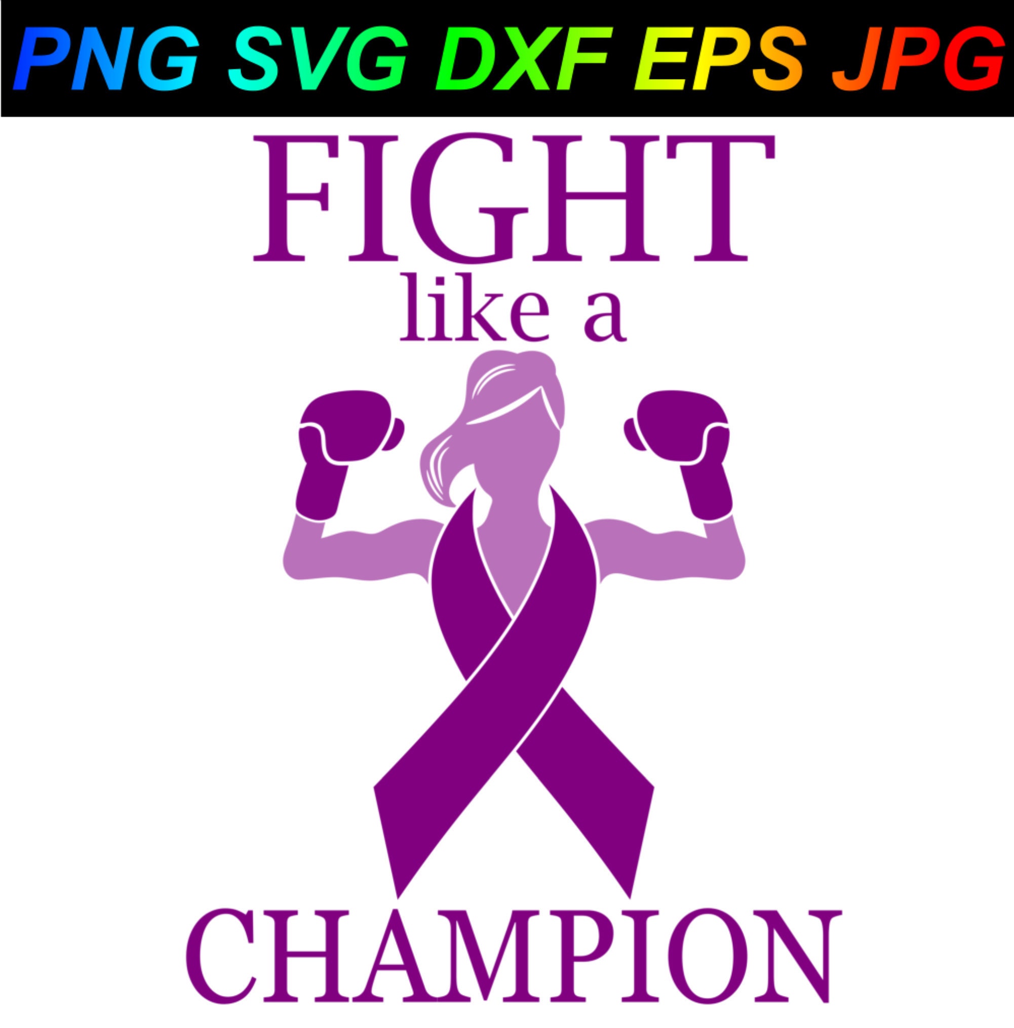 Lupus Fight Like a Champion PNG SVG DXF Eps Jpg Cricut - Etsy