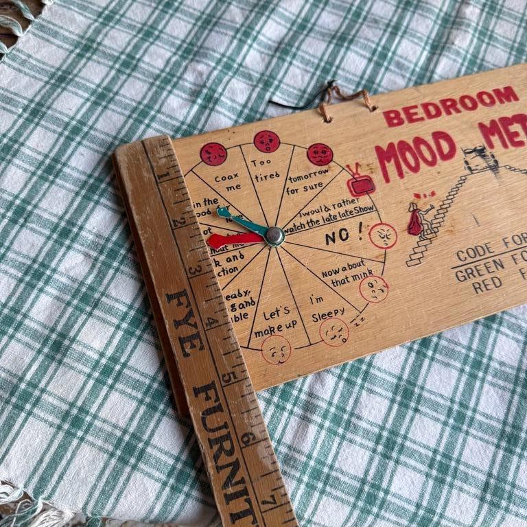 Vintage "bedroom Mood Meter" Sign - Etsy