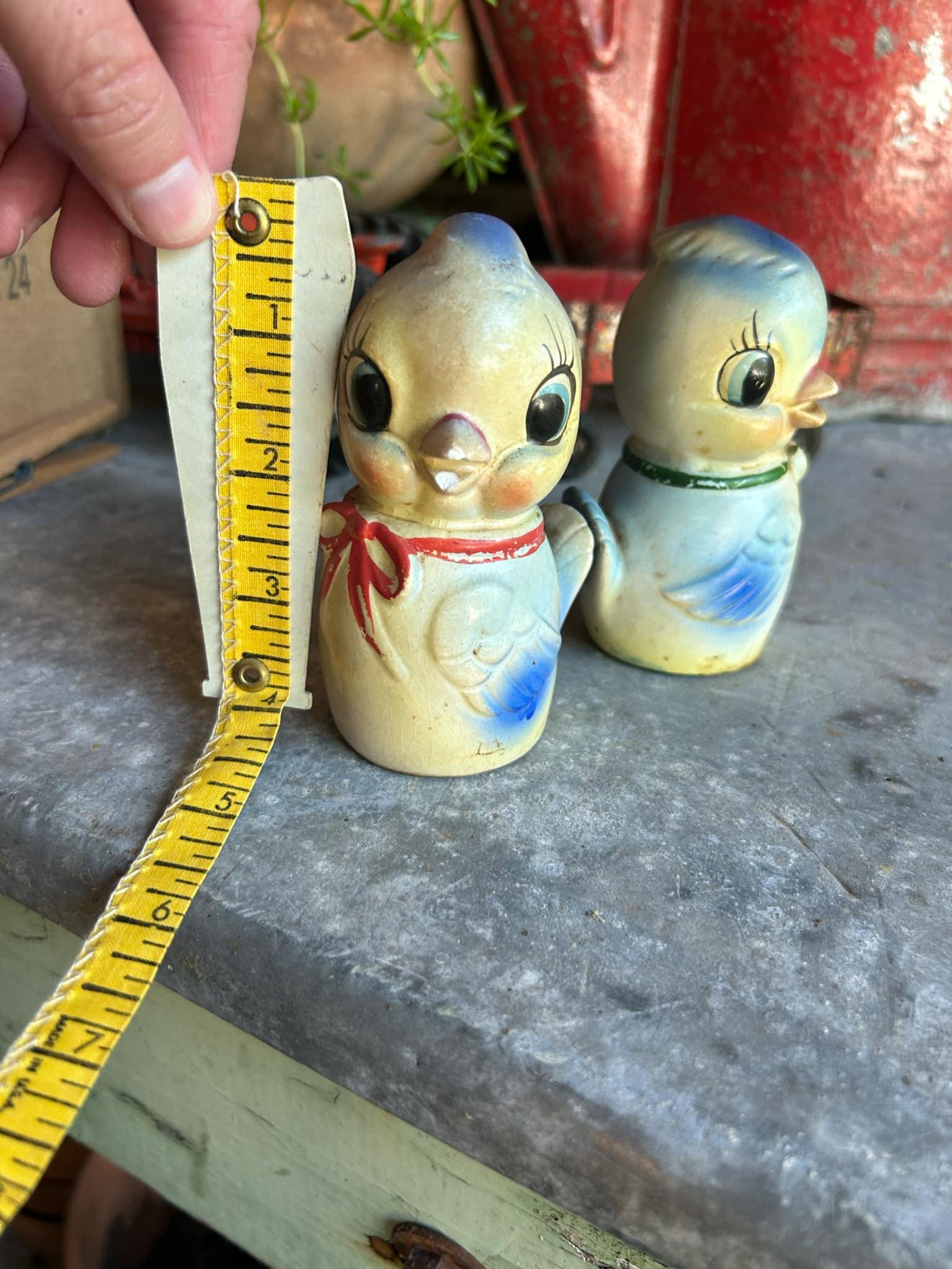 Vintage Commodore Anthropomorphic Birds Noise Box Maker Salt & Pepper ...