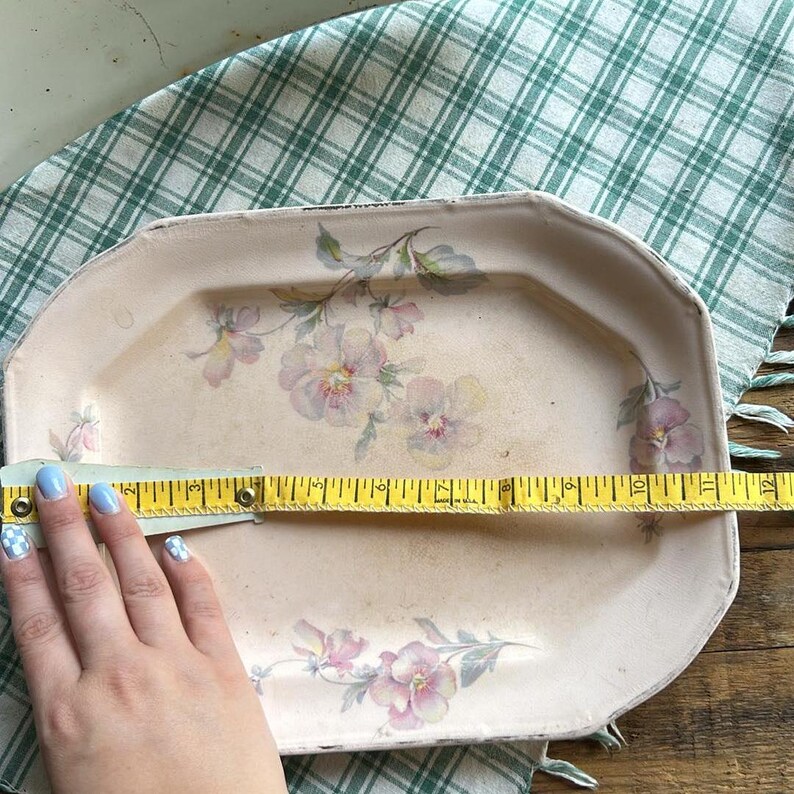 Vintage Pansy Design Serving Tray & Dish - Etsy