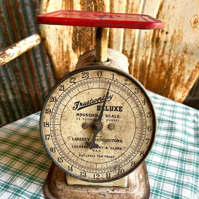 Red Vintage "trustworthy" Household Scale - Etsy
