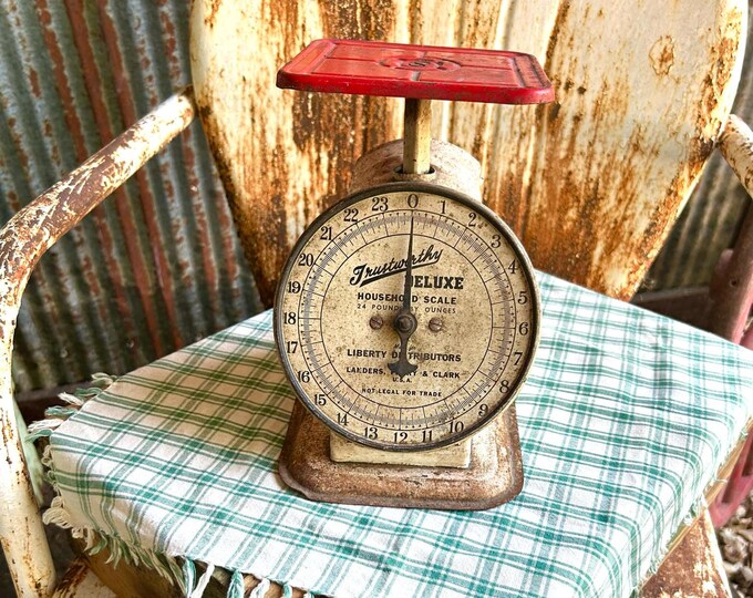 Red Vintage "trustworthy" Household Scale - Etsy