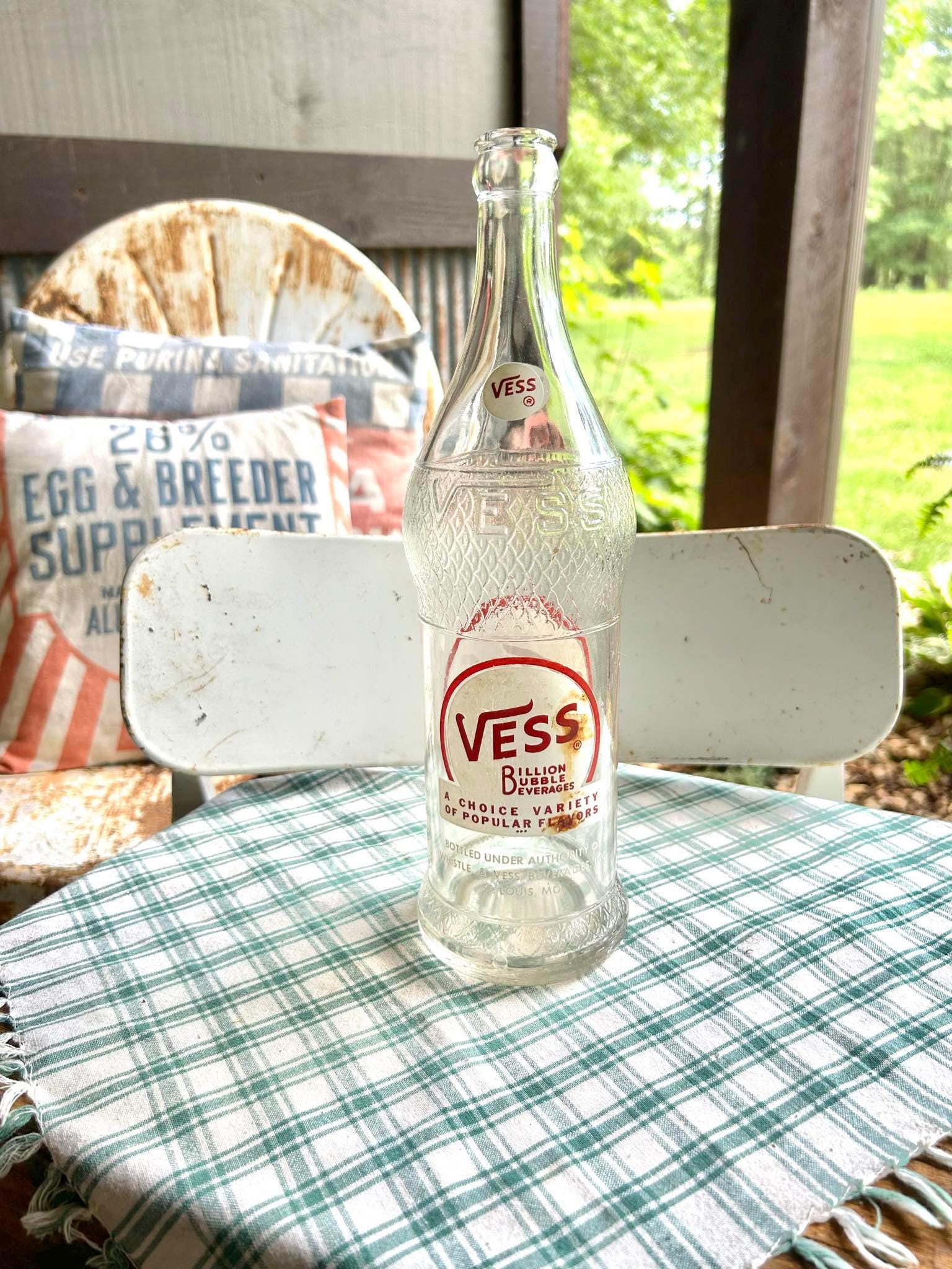 Vintage Vess Beverage Bottle - Etsy