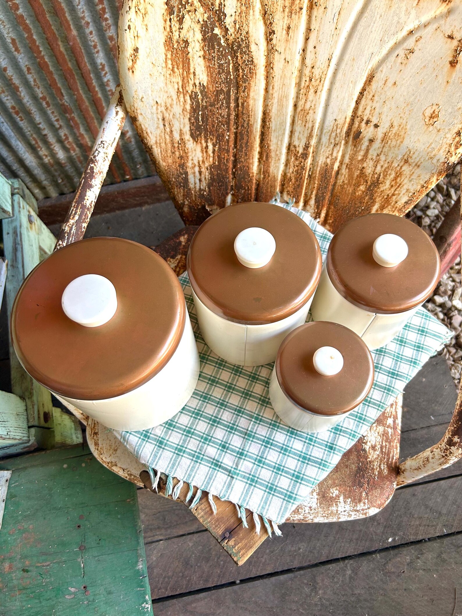 Vintage Ransburg Rooster Canister Set - Etsy