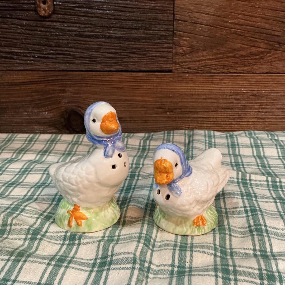 Vintage Goose Salt & Pepper Shakers - Etsy