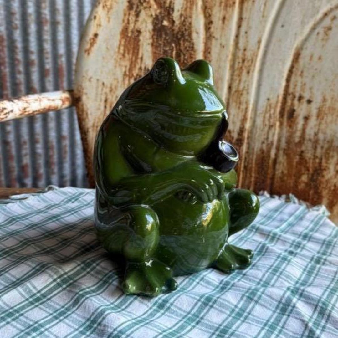 Vintage Frog With Pipe - Kitchen Sponge Holder - Etsy