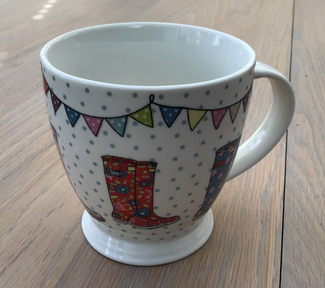 The Caravan Trail Wellies Oak Mug Set of 6 Queens/churchill - Etsy