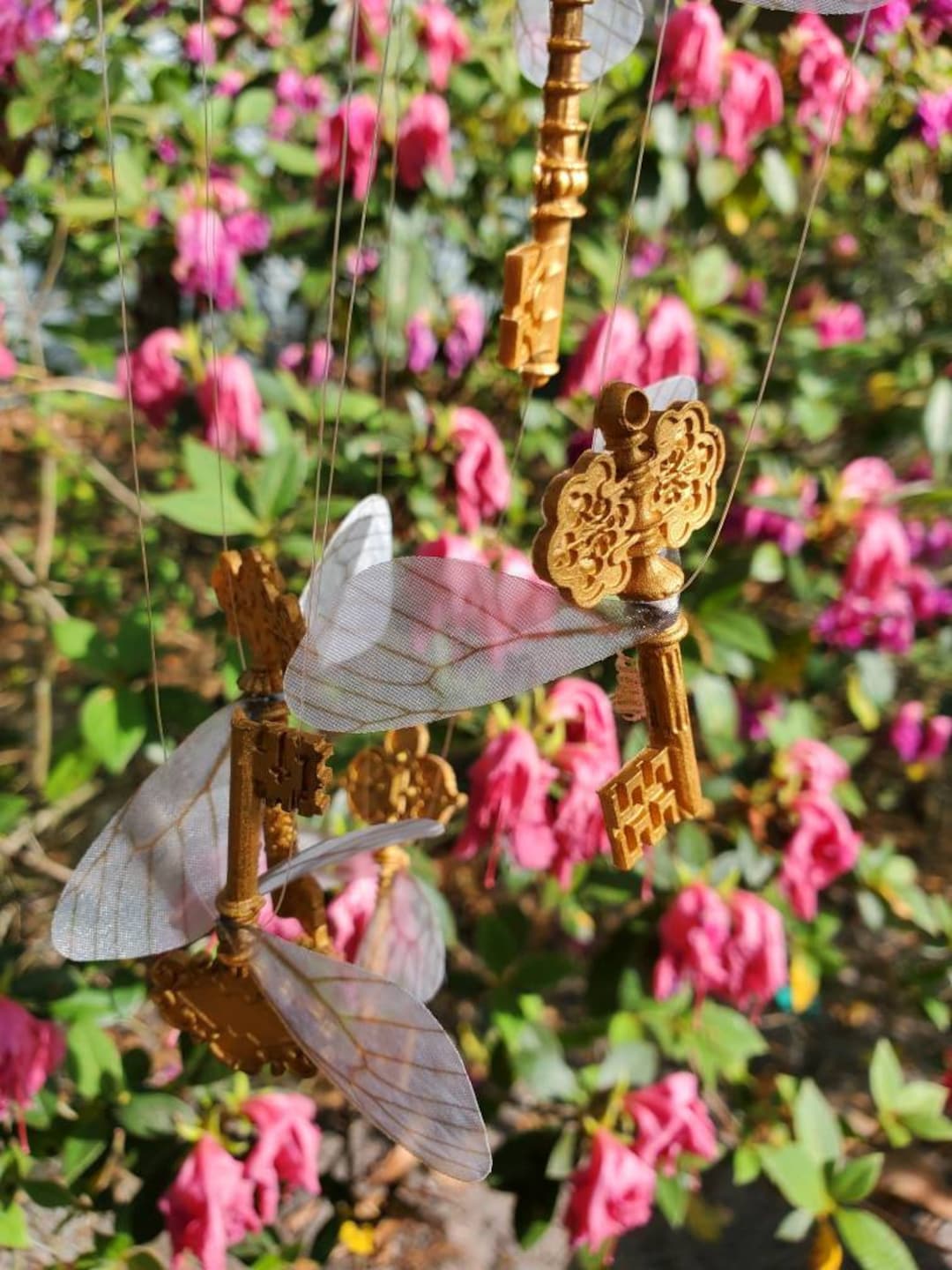 Flying Key Decoration / Witch Key / Flying Skeleton Key / Key With ...