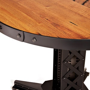 30" Round Railroad & Industrial Conference Table - Etsy