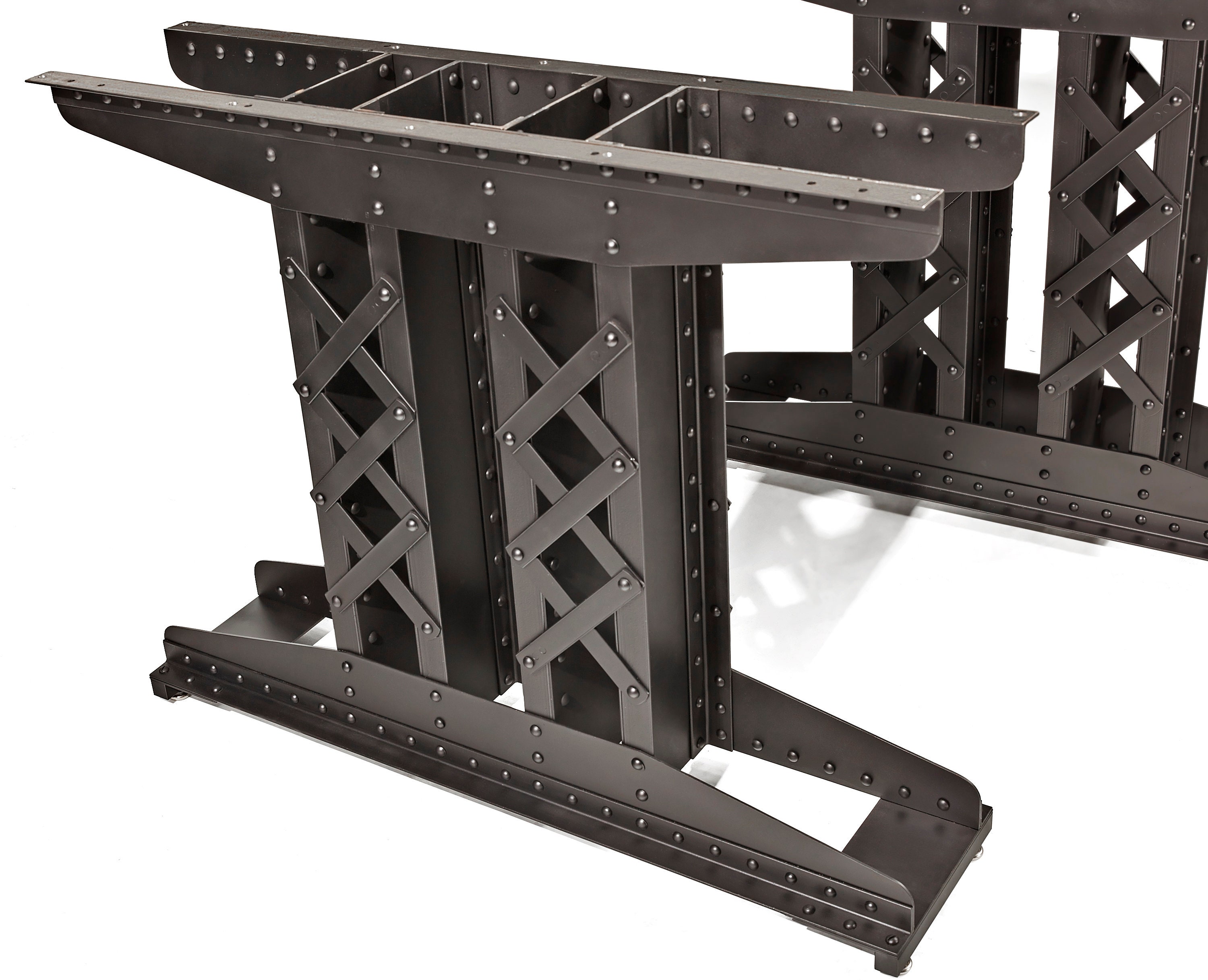 Set of Three Heavy Duty Riveted Railroad Trestle Table Legs - Etsy