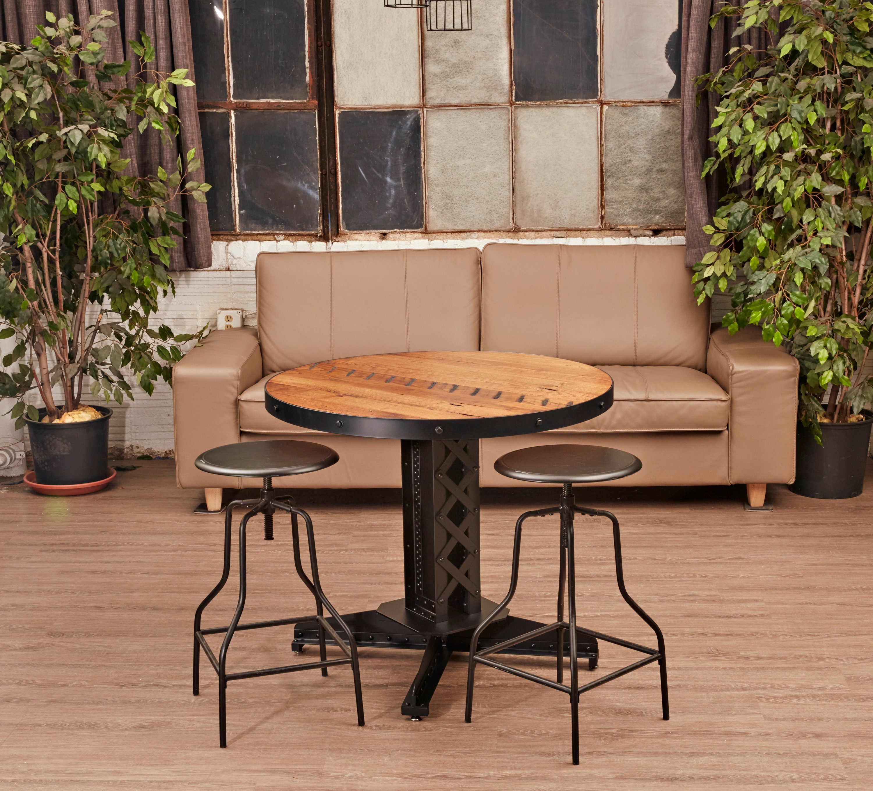 30" Round Railroad & Industrial Conference Table - Etsy