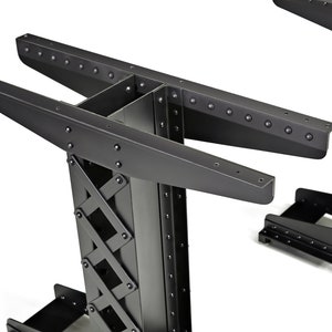 Set of Two Riveted Railroad Trestle Table Legs - Etsy