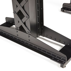 Set of Two Riveted Railroad Trestle Table Legs - Etsy